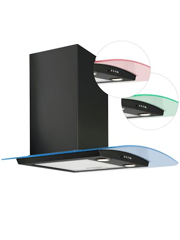 Econolux ART28419 70cm Curved Glass Cooker Hood